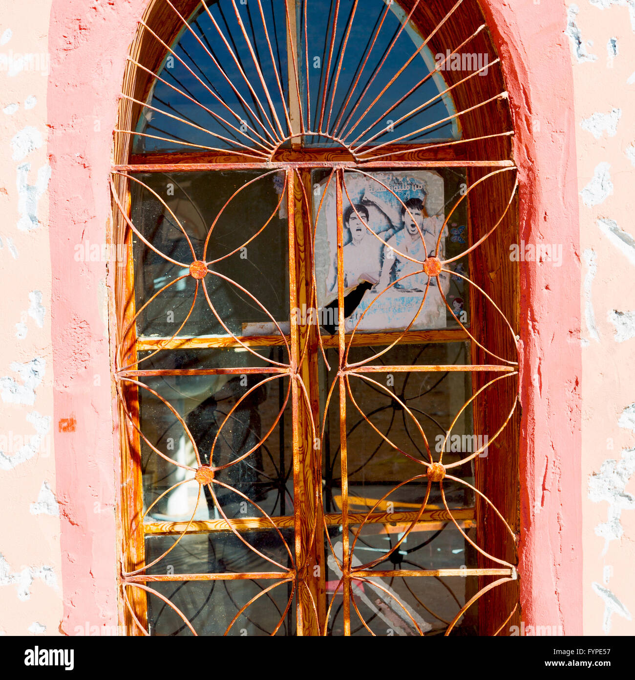 window in morocco africa old construction and brown wall Stock Photo ...