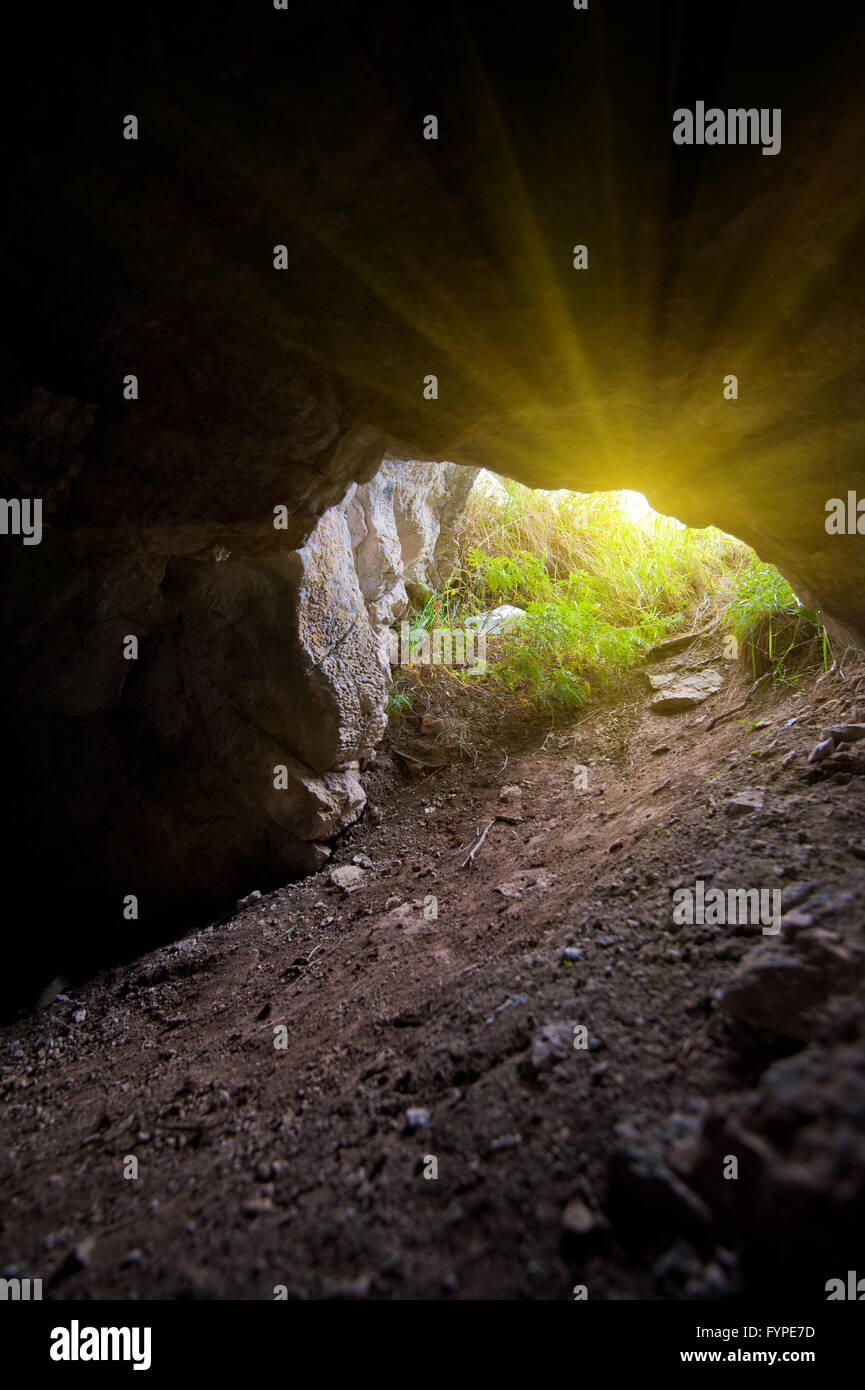 In the cave Stock Photo - Alamy
