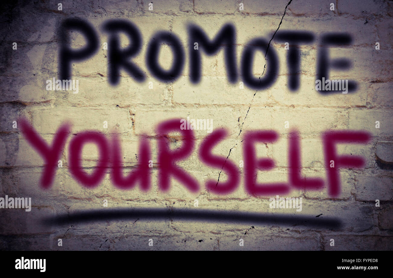 Promote Yourself Concept Stock Photo - Alamy Promote Yourself Concept Stock Photo - Alamy