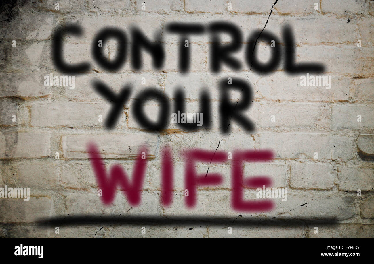 Control Your Wife Concept Stock Photo - Alamy