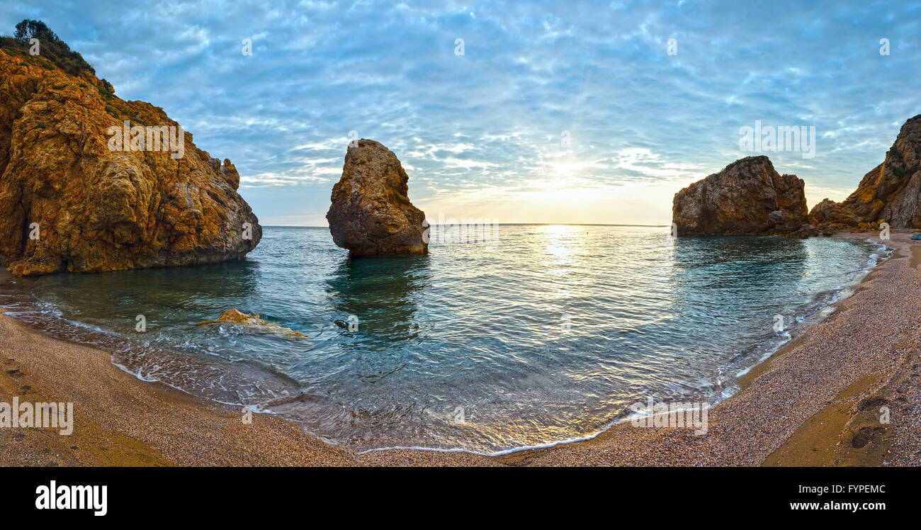 Potistika beach sunrise panorama (Greece Stock Photo - Alamy