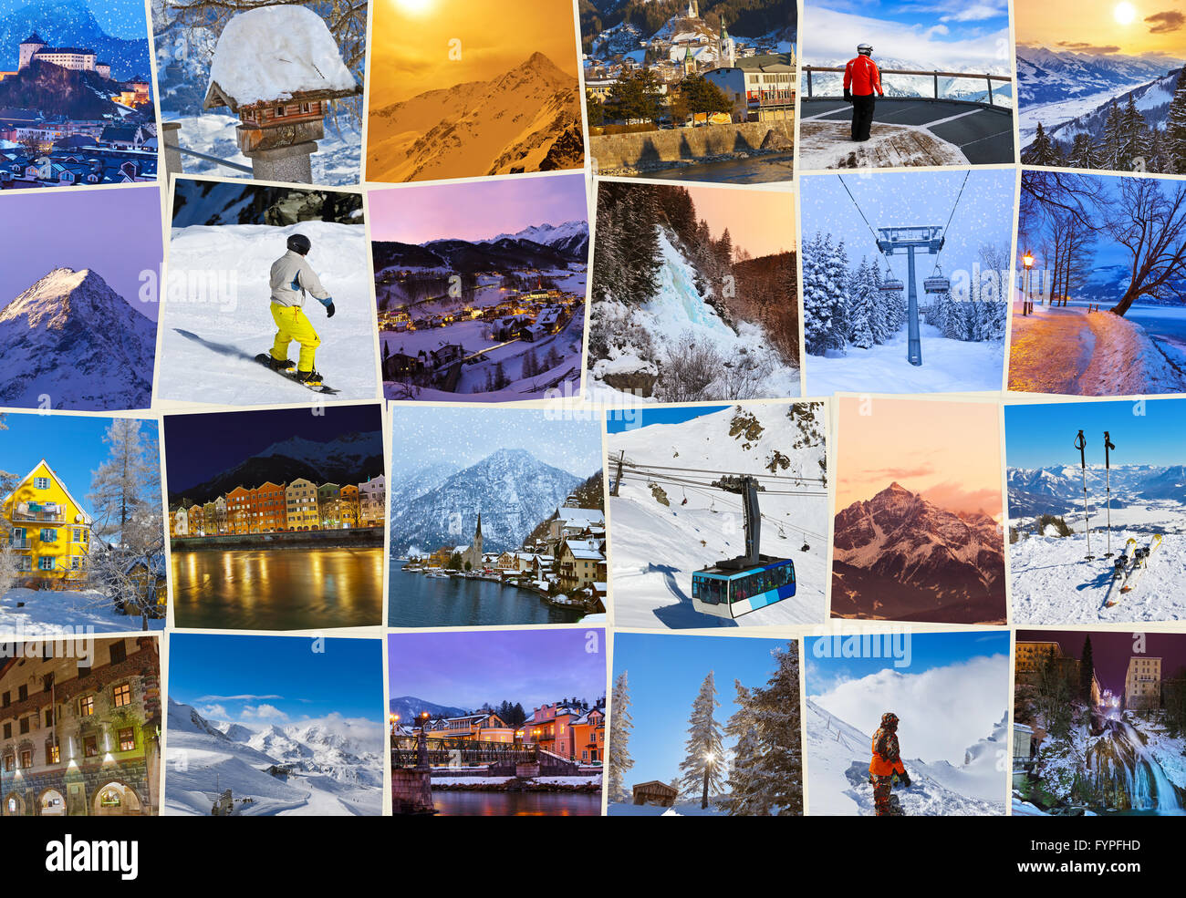 Stack of mountains ski Austria images (my photos Stock Photo - Alamy
