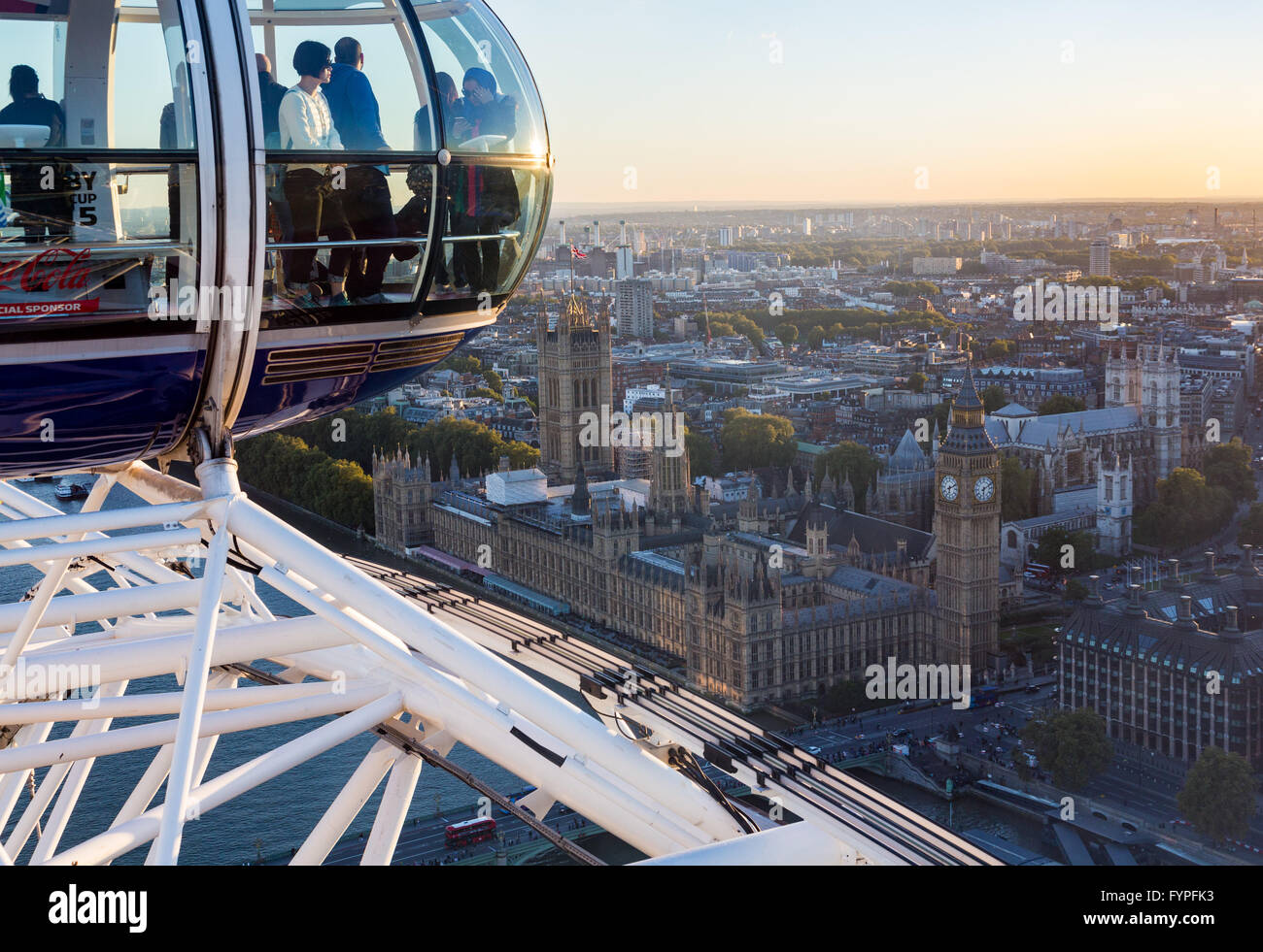 View of Houses of Parliament from London Eye Stock Photo - Alamy
