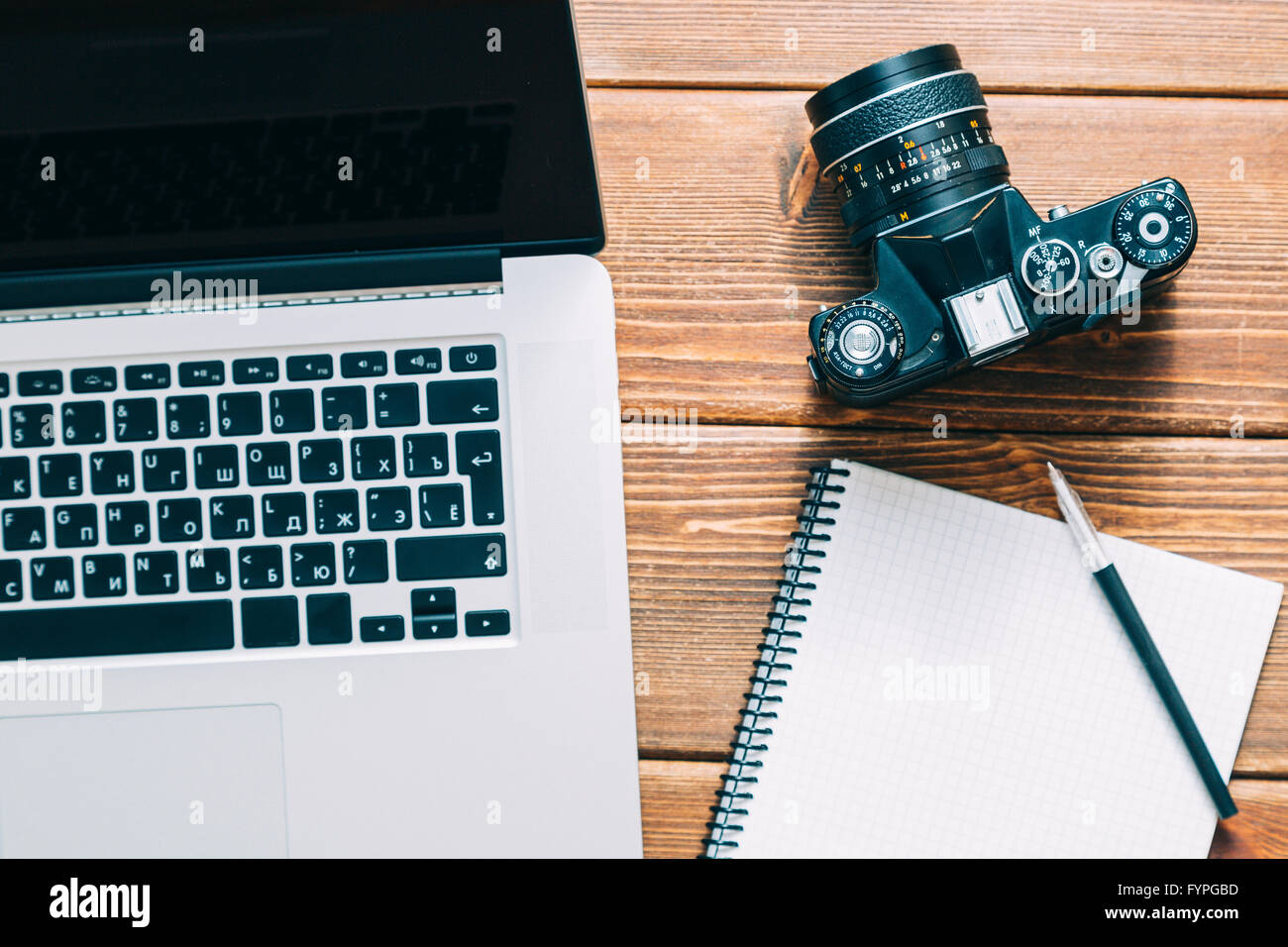 Work space for photographer Stock Photo - Alamy
