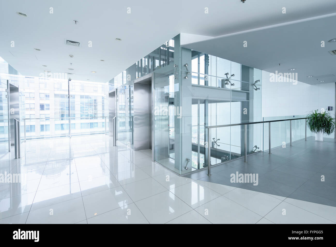 empty modern office building interior Stock Photo - Alamy