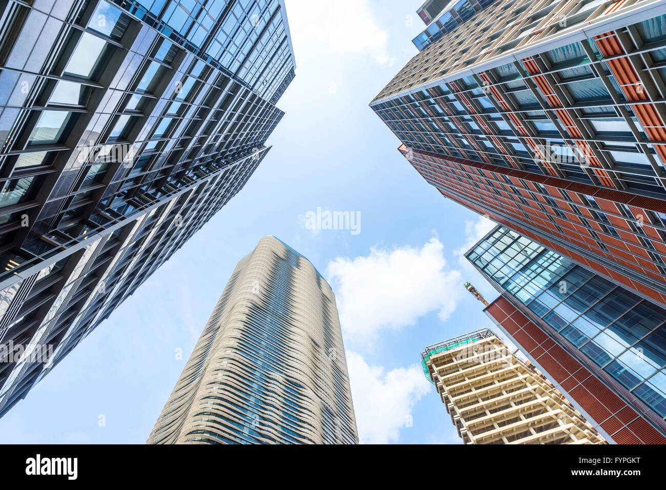 up-looking city building Stock Photo - Alamy