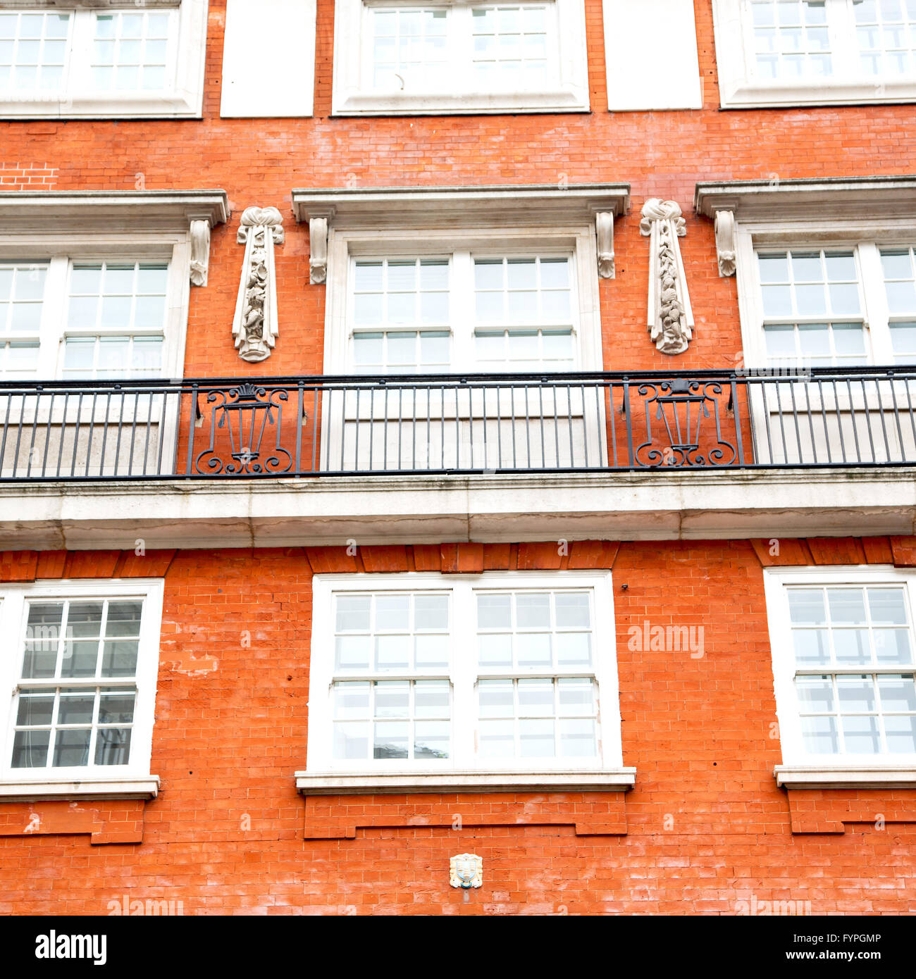 window in europe london old red brick wall and historical Stock Photo ...