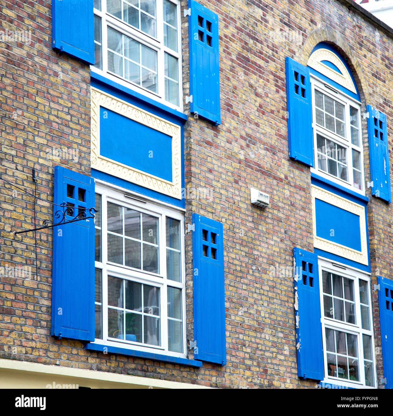 old window in europe london red brick wall and historical Stock Photo ...