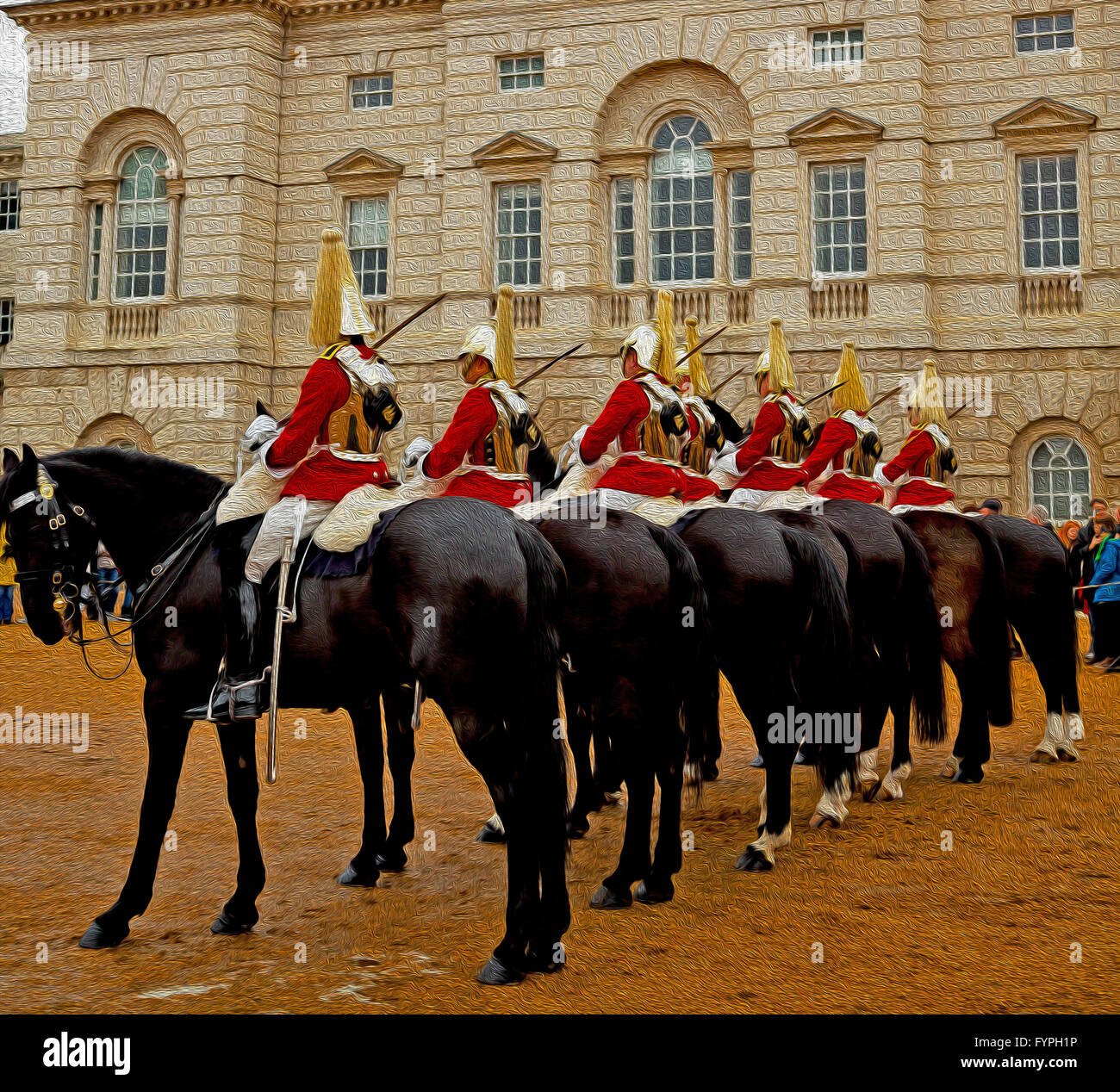 in london england horse and cavalry for the queen Stock Photo - Alamy