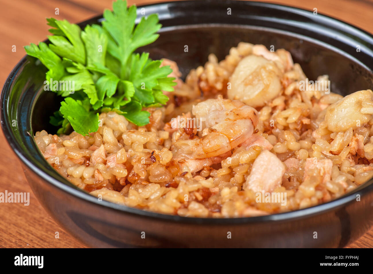 Grain shrimp white rice and vegetable dish hi-res stock photography and ...