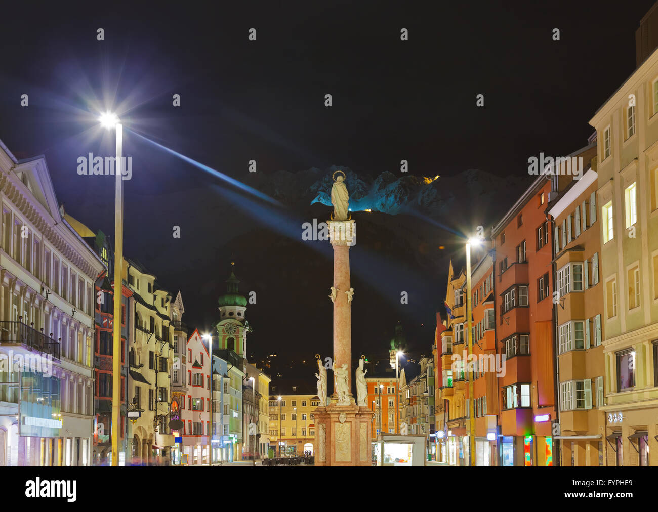 Our Lady statue at old town in Innsbruck Austria Stock Photo - Alamy