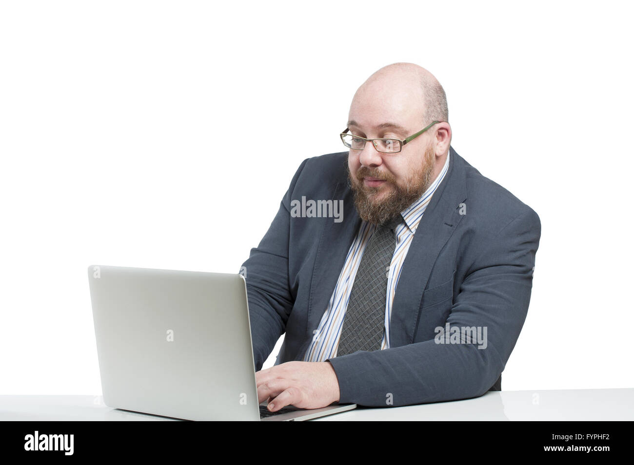Middle aged man computer typing hi-res stock photography and images - Alamy
