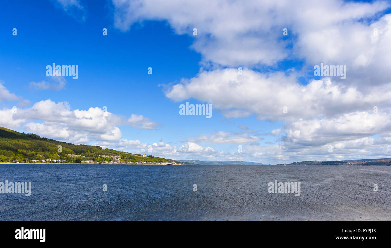View of Holy Loch, Dunoon, Argyll & Bute, Scotland, UK. During World ...