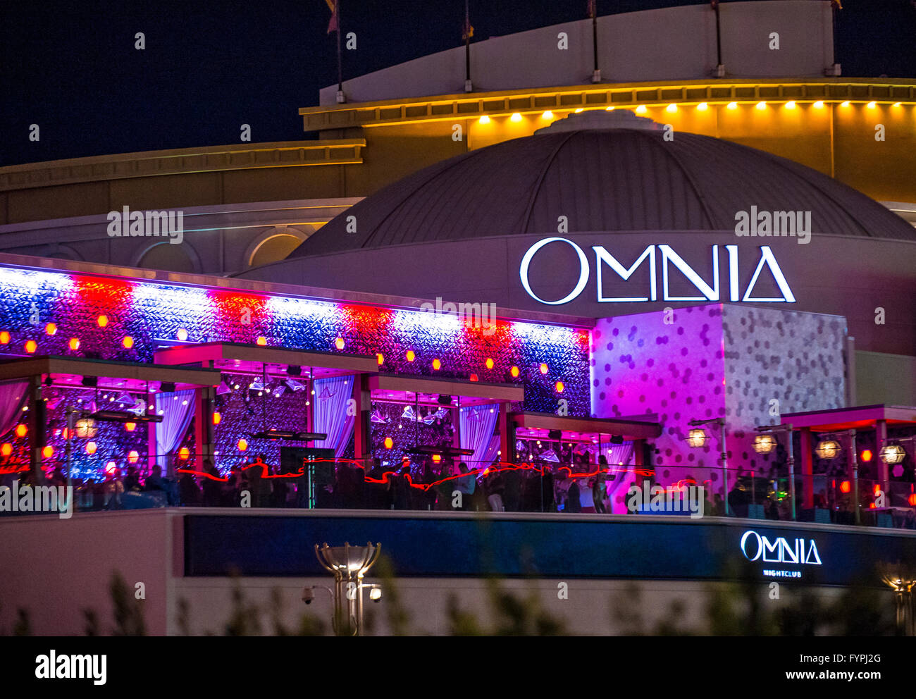 The Omnia Night club in Ceasars palace hotel in Las Vegas Stock Photo ...
