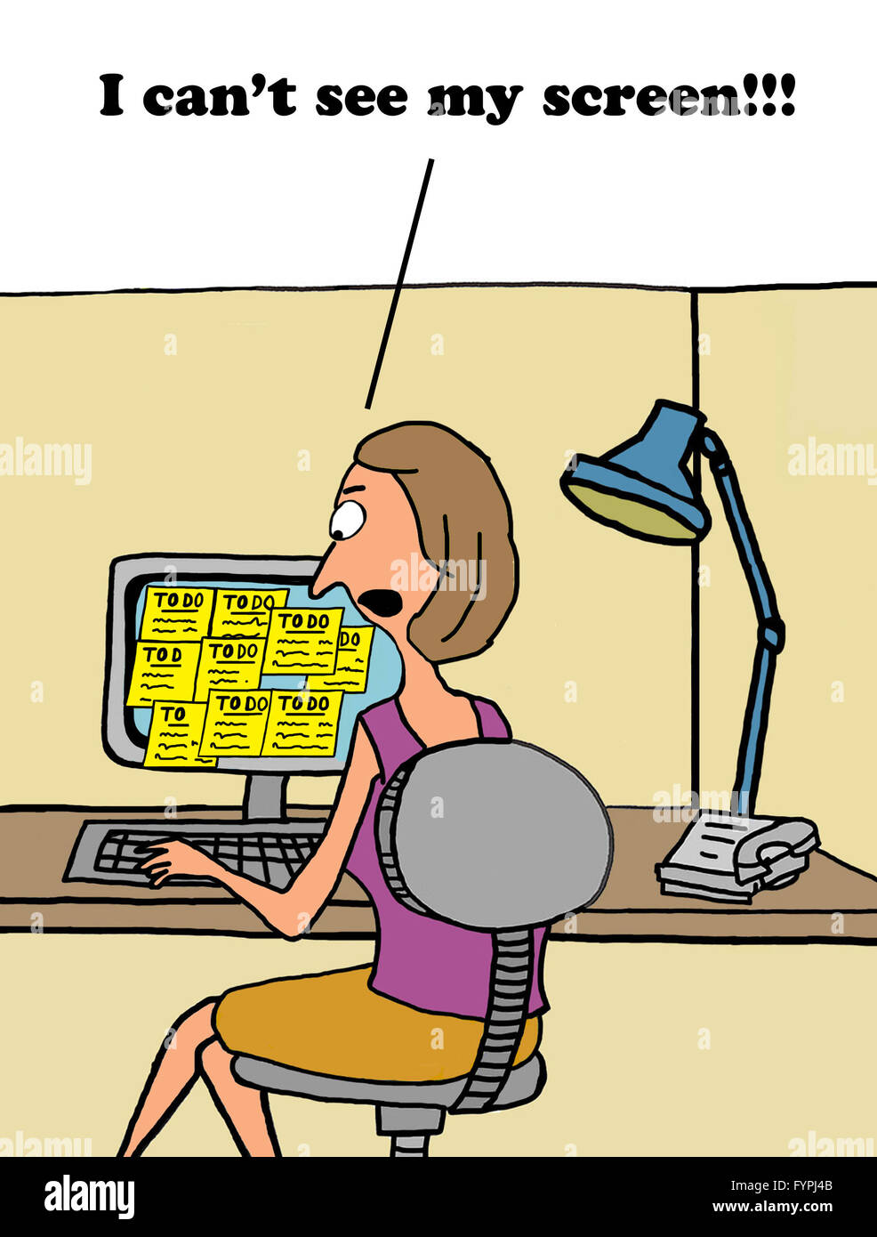 Busy woman cartoons hi-res stock photography and images - Alamy