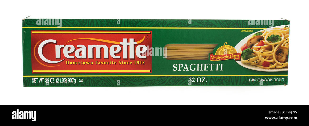 Winneconne, WI - 4 February 2015: Package of Creamette Spaghetti Stock ...