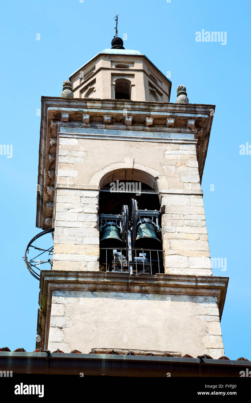 building clock tower in europe old and bell Stock Photo - Alamy