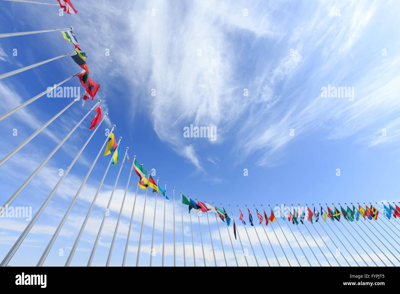 Light blue flags hi-res stock photography and images - Alamy
