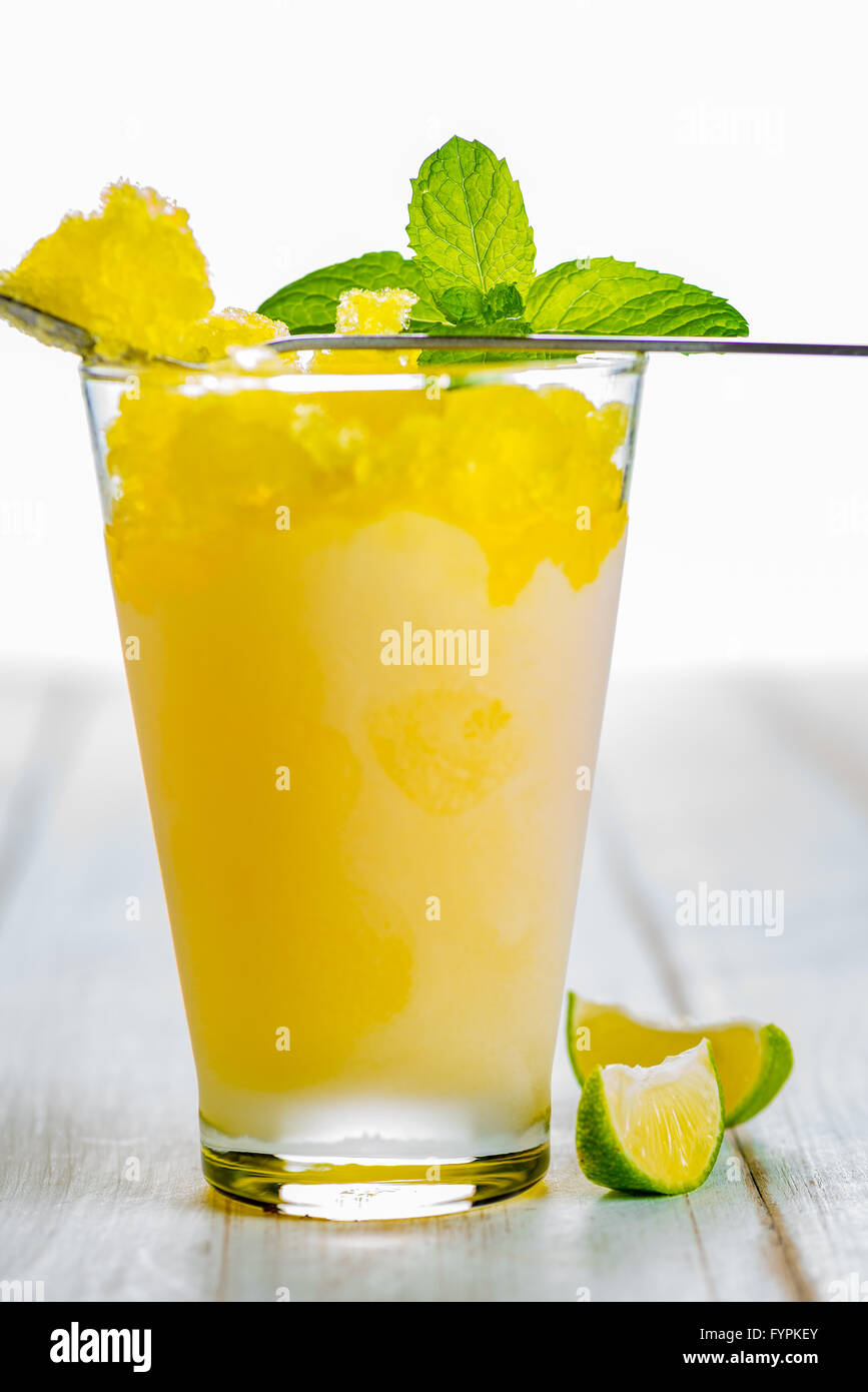 Lemon refreshing dessert Stock Photo - Alamy