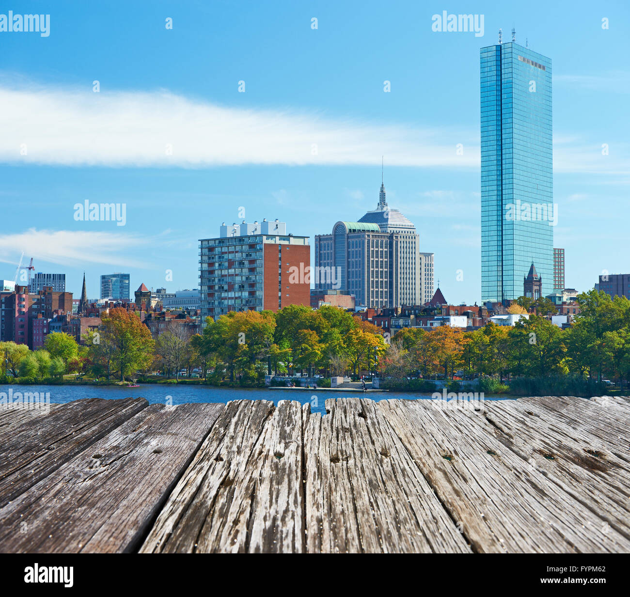 Boston and Charles river view from Harvard Bridge Stock Photo - Alamy