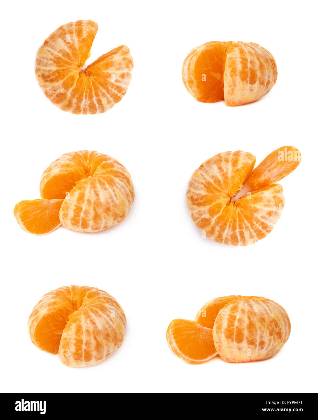 Fresh juicy tangerine fruit isolated over the white background Stock ...