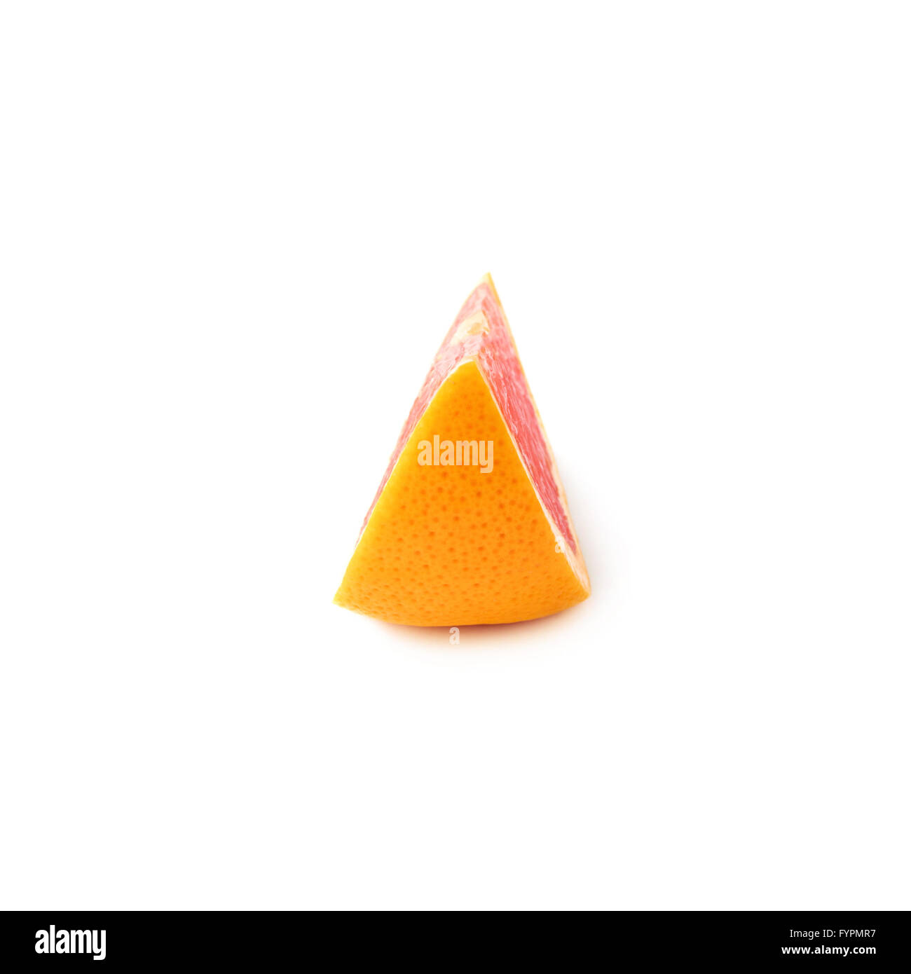 Slice section of grapefruit isolated over the white background Stock ...