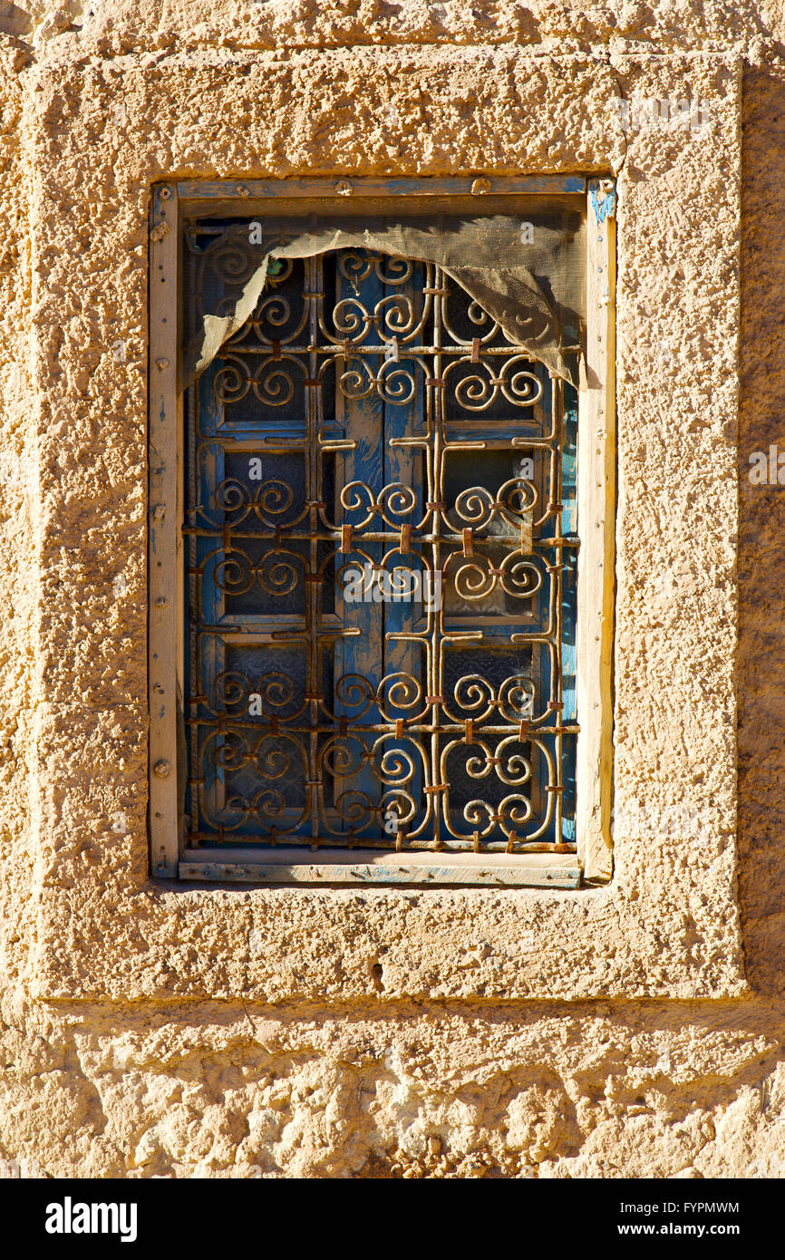 window in morocco africa and old construction wal brick historical ...
