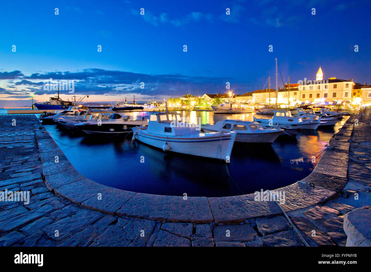 Biograd Na Moru evening view Stock Photo - Alamy