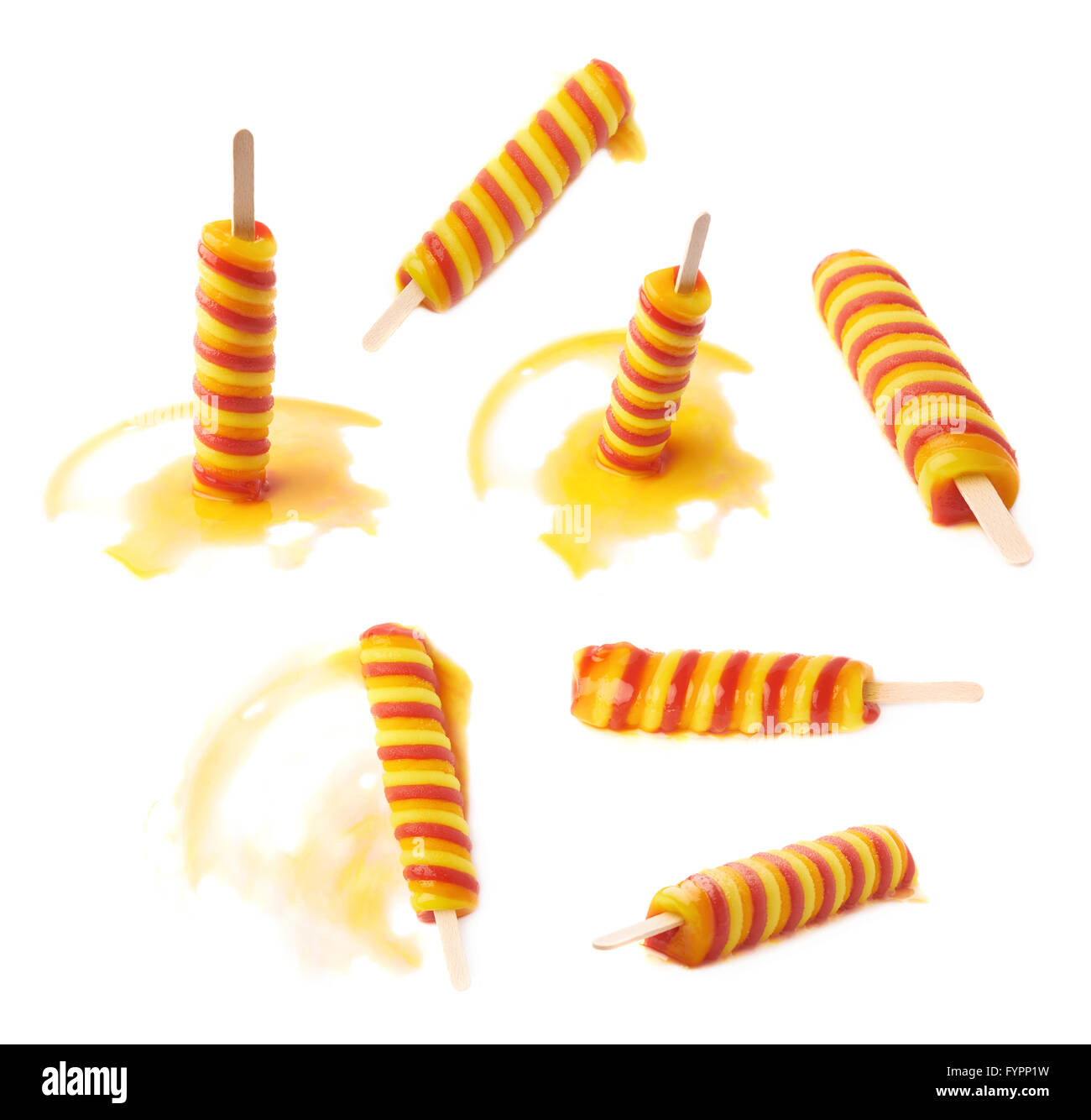 Ice pop popsicle on a stick isolated Stock Photo - Alamy