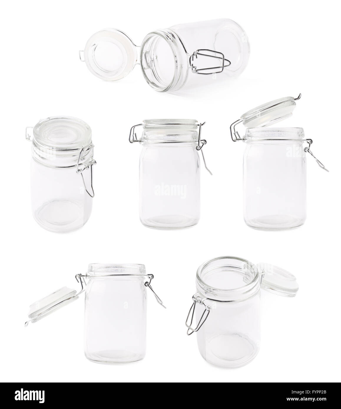 Empty glass jar isolated Stock Photo - Alamy