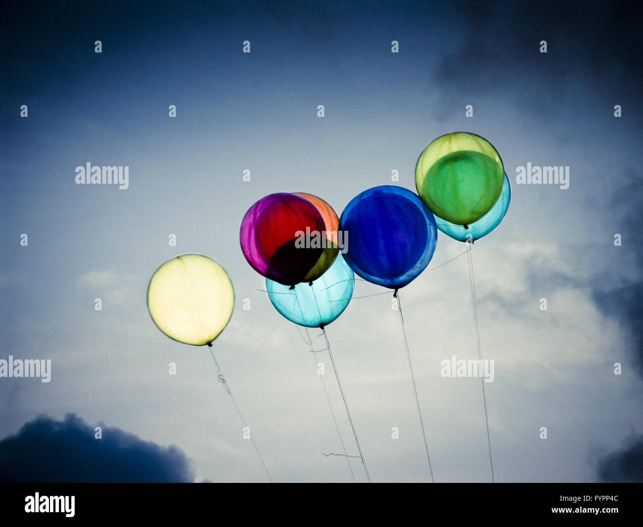 Colorful Air Balloons in air Stock Photo - Alamy