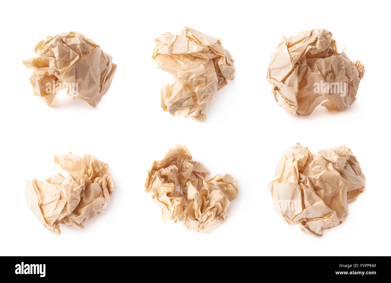 Crumpled ball of brown wrapping paper Stock Photo - Alamy
