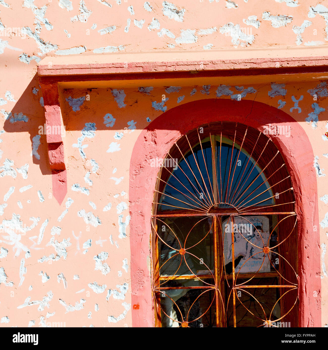 window in morocco africa old construction and brown wall Stock Photo ...