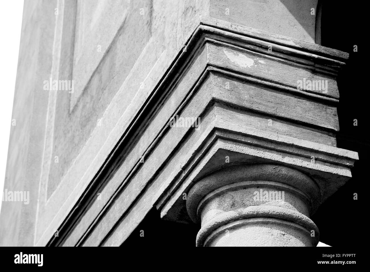 abstract old column in the country of europe italy and marble brick ...