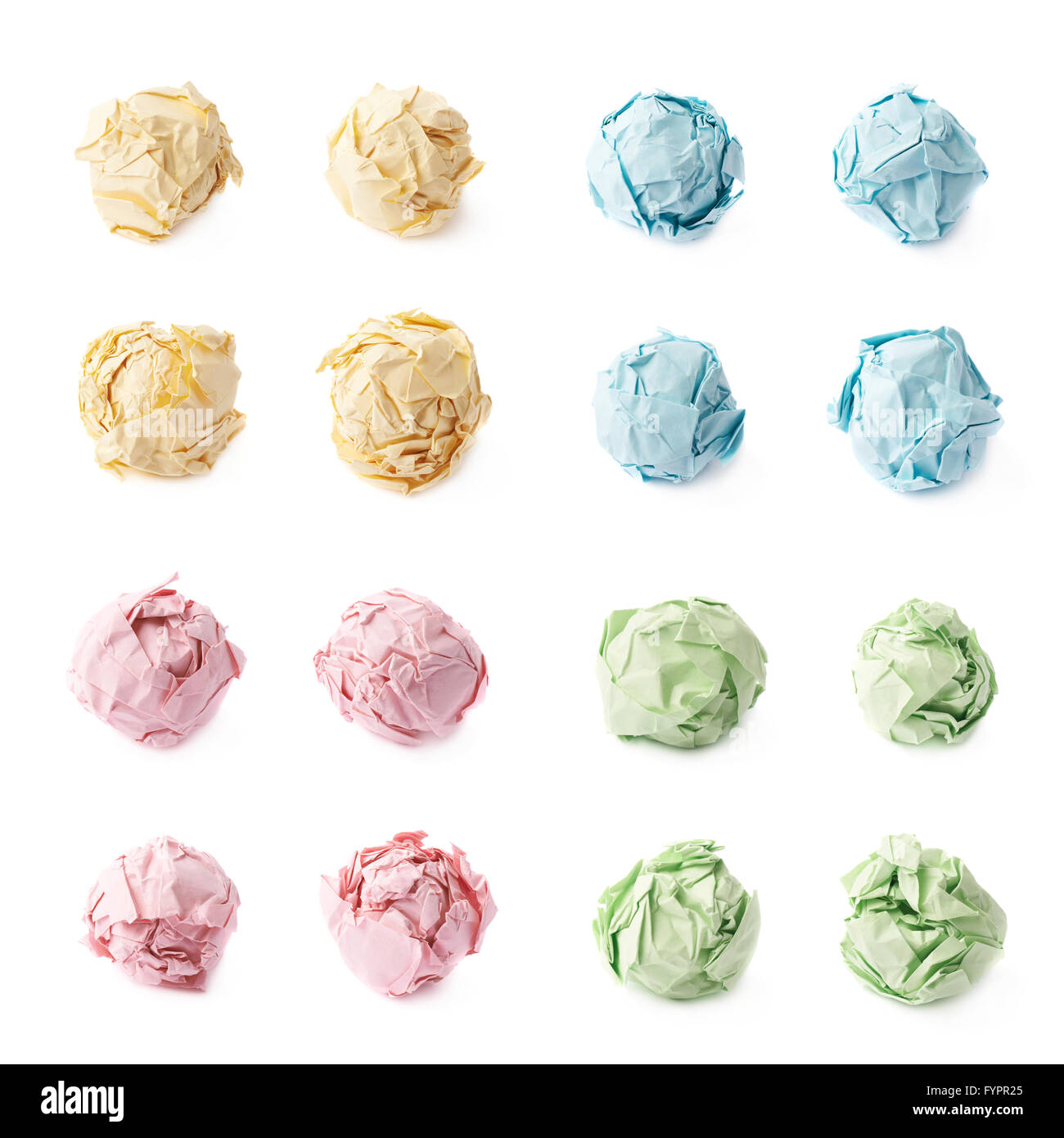 Crumple paper ball isolated Stock Photo - Alamy