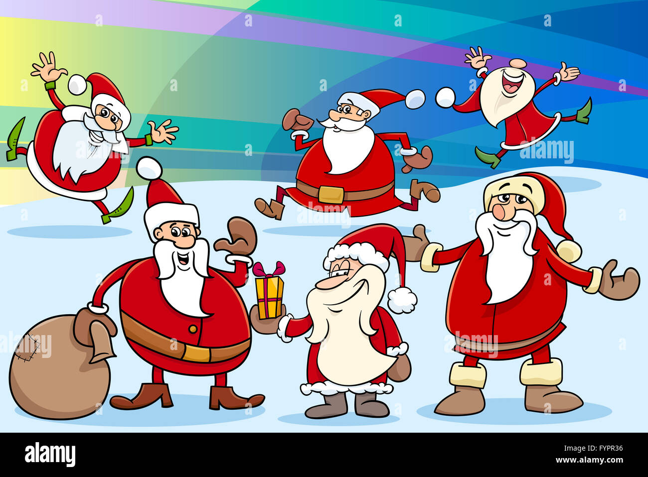 christmas cartoon illustration Stock Photo - Alamy