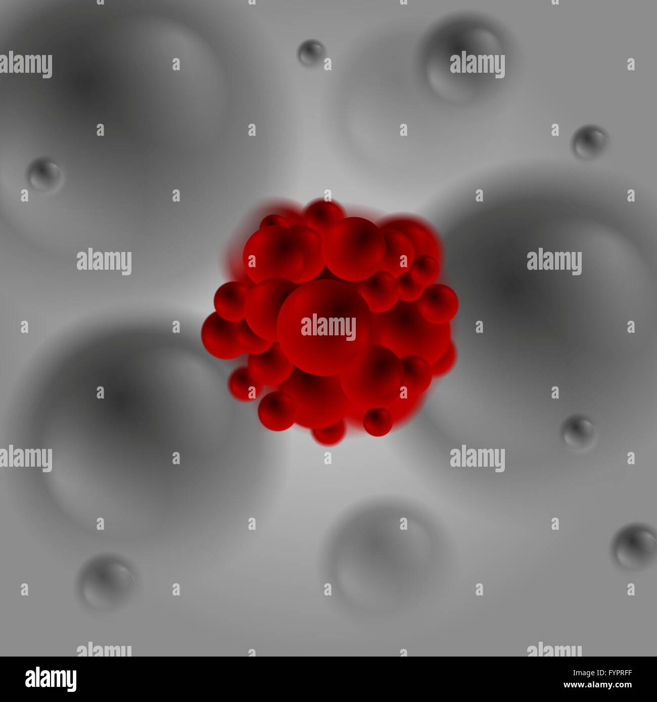 Red bacterium molecule on dark background Stock Photo - Alamy