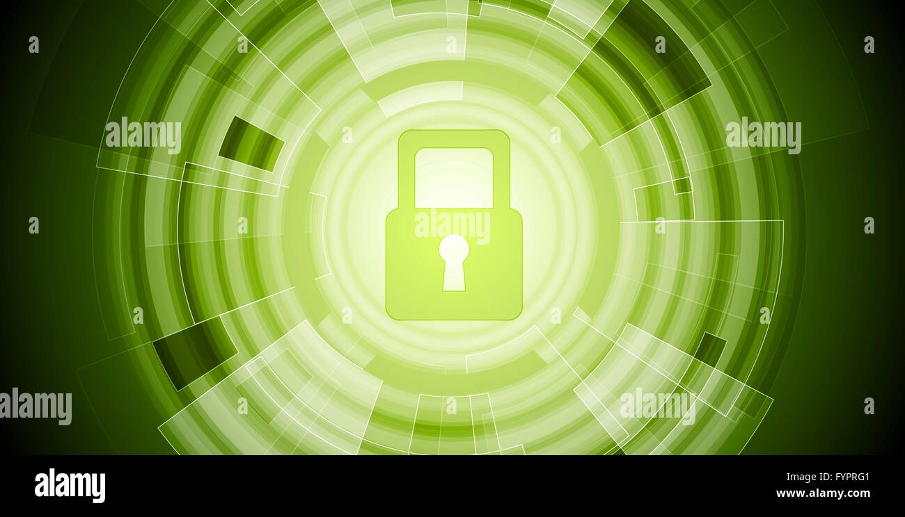 Abstract green tech security background Stock Photo - Alamy