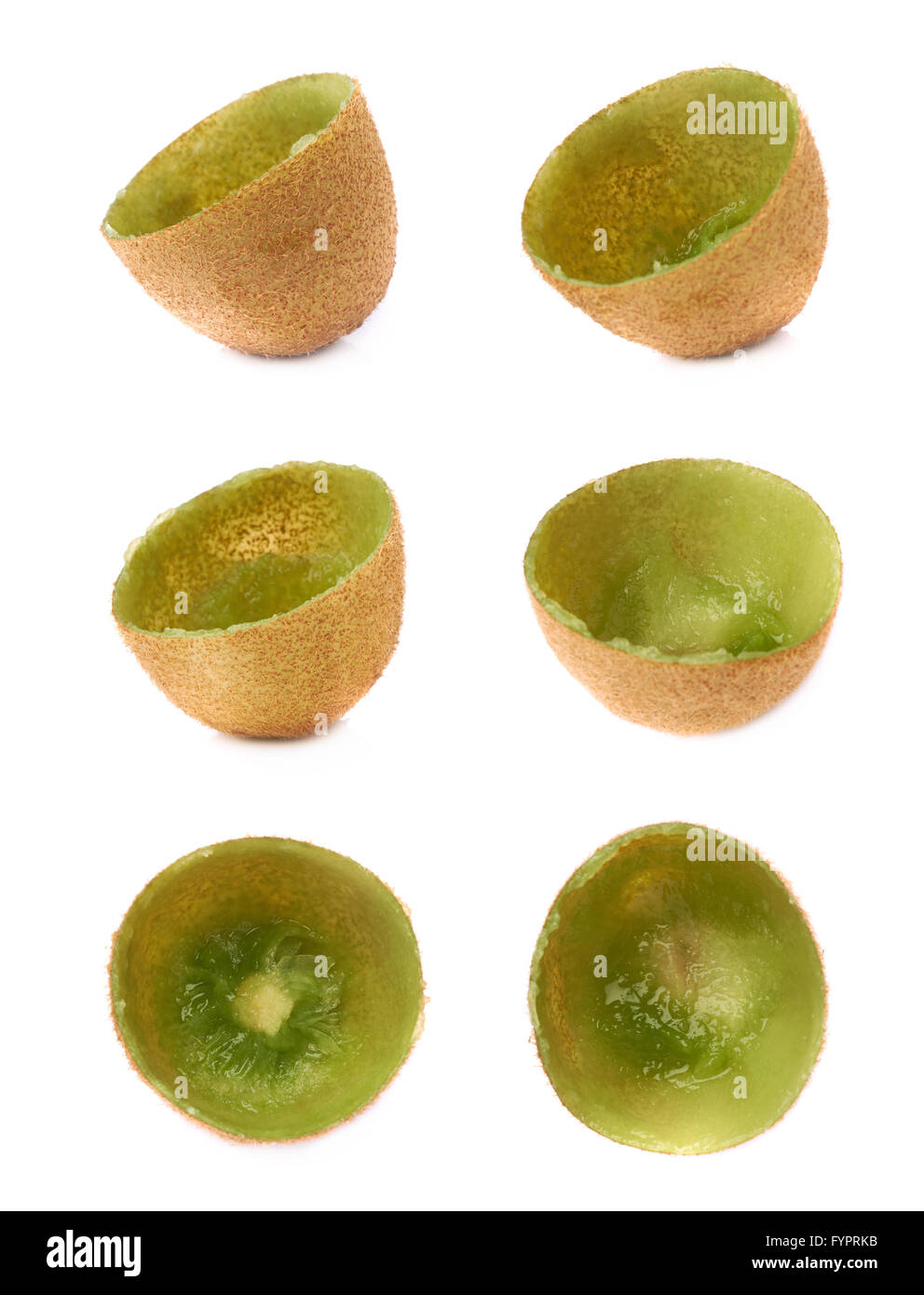 Kiwifruit skin shell isolated Stock Photo - Alamy