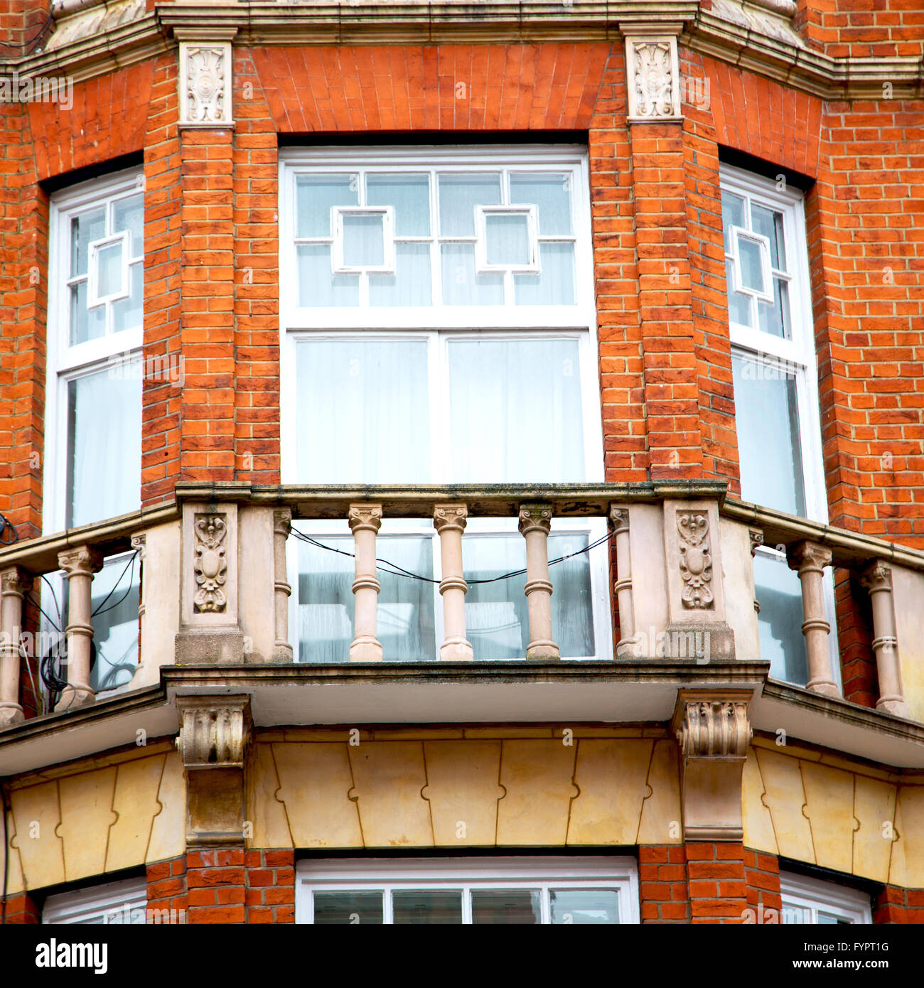 window in europe london old red brick wall and historical Stock Photo ...