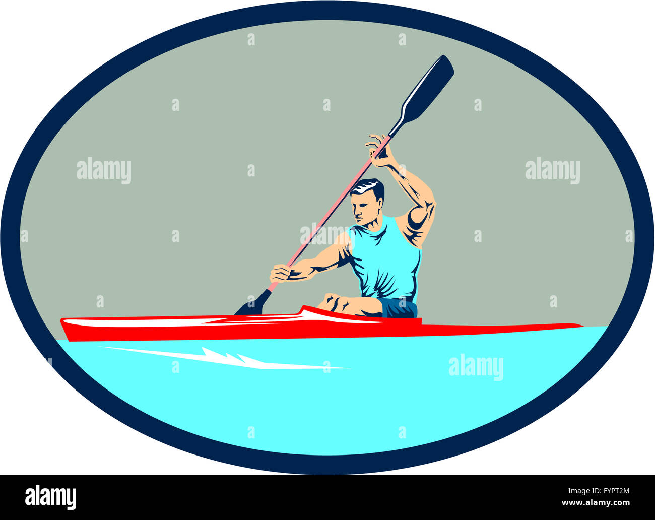 Canoe retro hi-res stock photography and images - Alamy