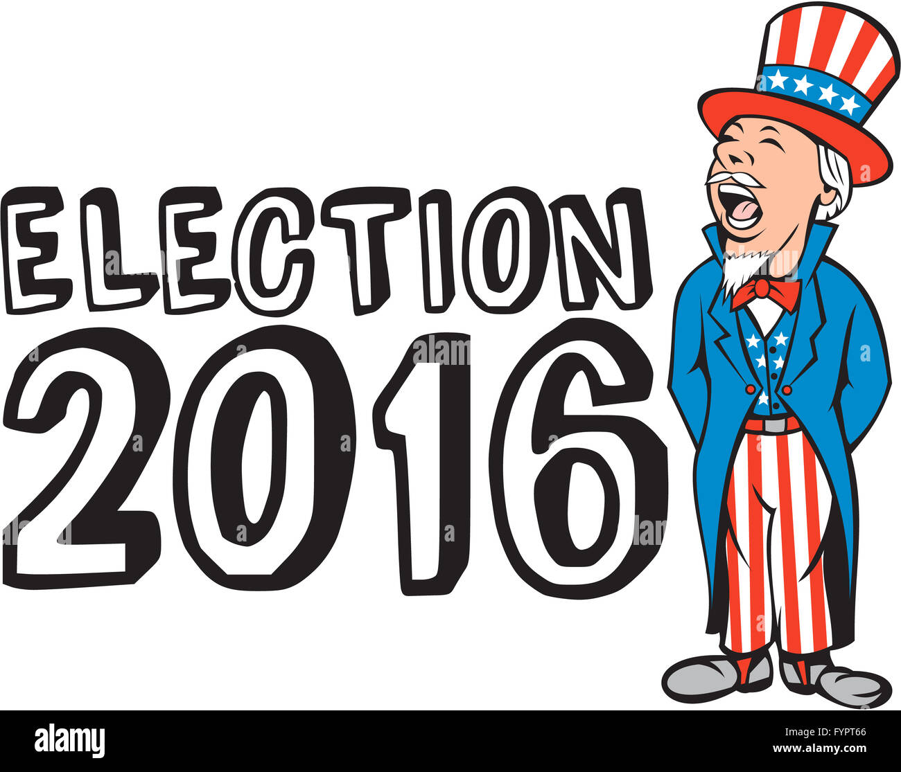Election 2016 Uncle Sam Shouting Retro Stock Photo - Alamy
