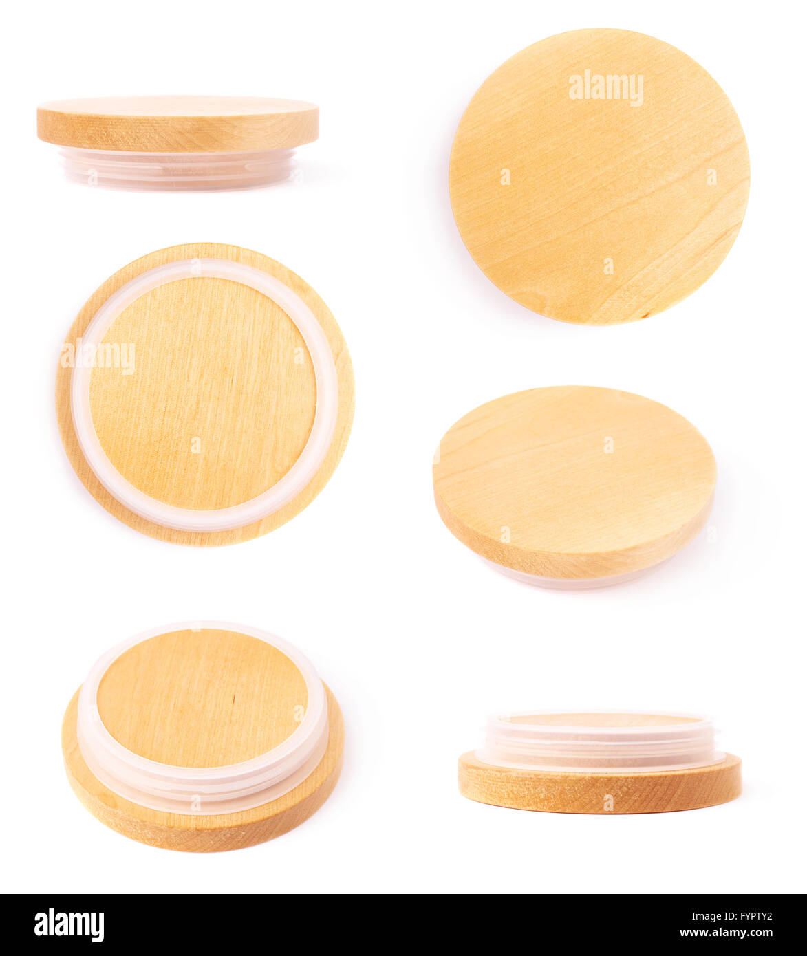 Wooden lid top cover isolated over white background Stock Photo - Alamy