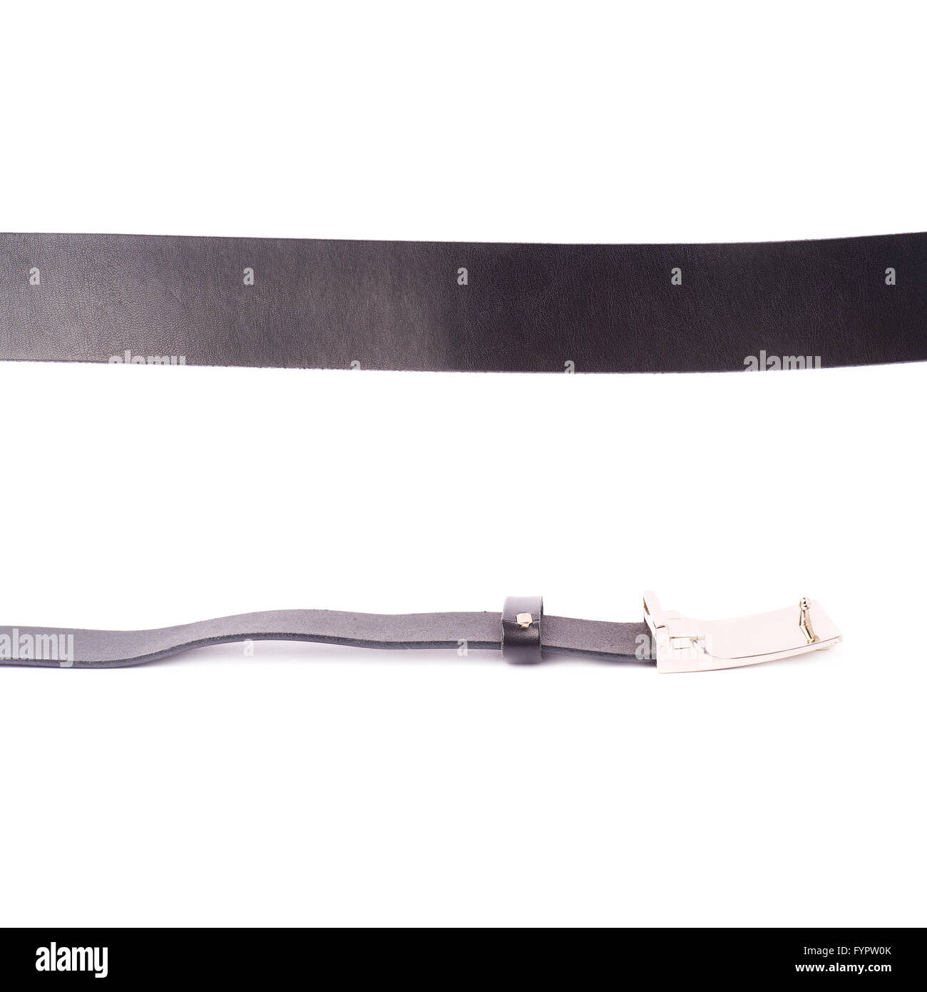 Leather belt isolated over the white background Stock Photo - Alamy