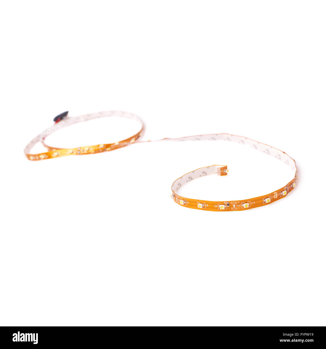 Tape of diodes over white isolated background Stock Photo - Alamy