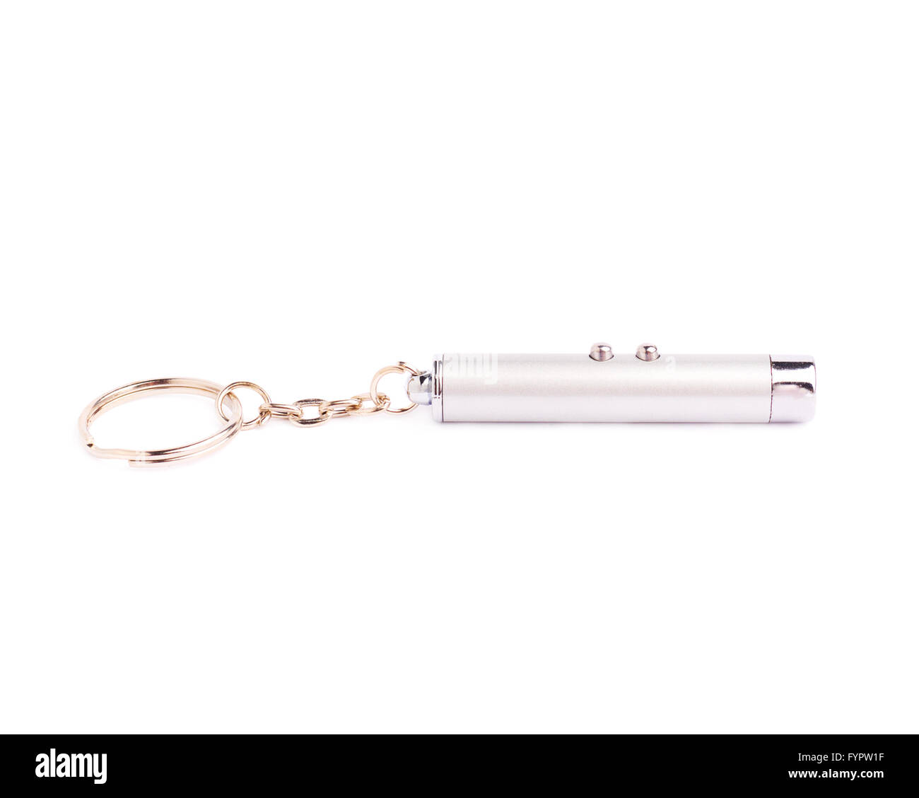 Gray laser pointer over isolated white background Stock Photo - Alamy
