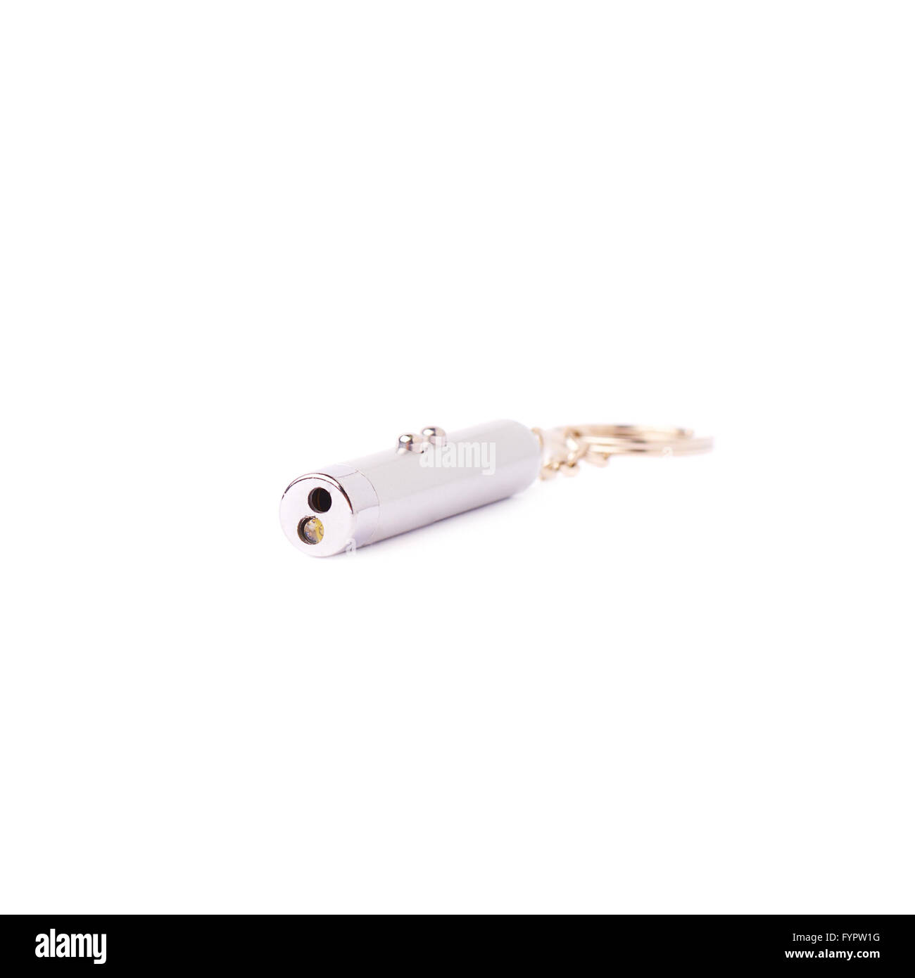 Gray laser pointer over isolated white background Stock Photo - Alamy