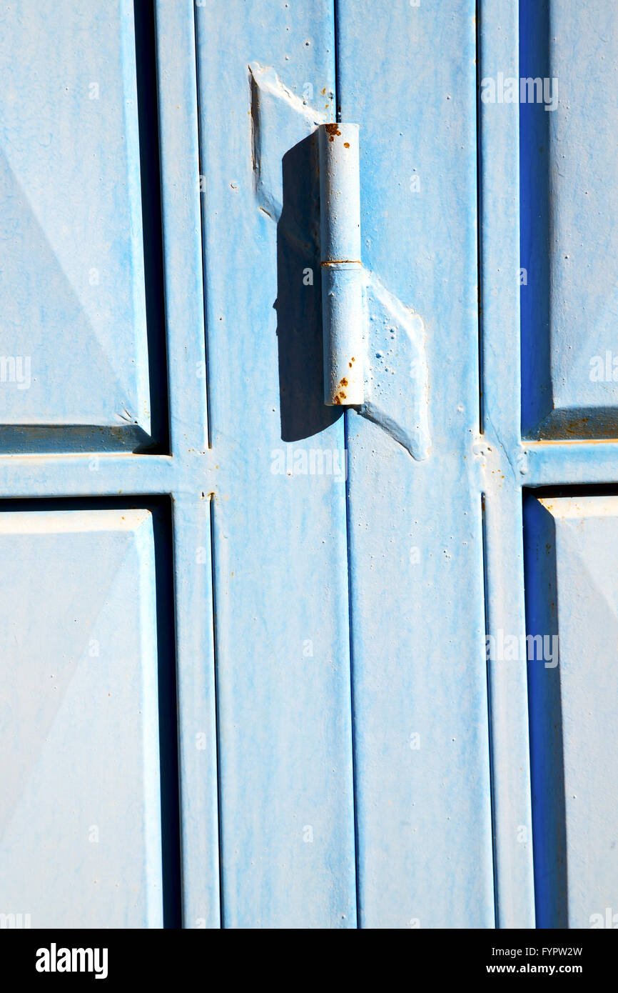 blue hinges rusty morocco in home and safe Stock Photo - Alamy