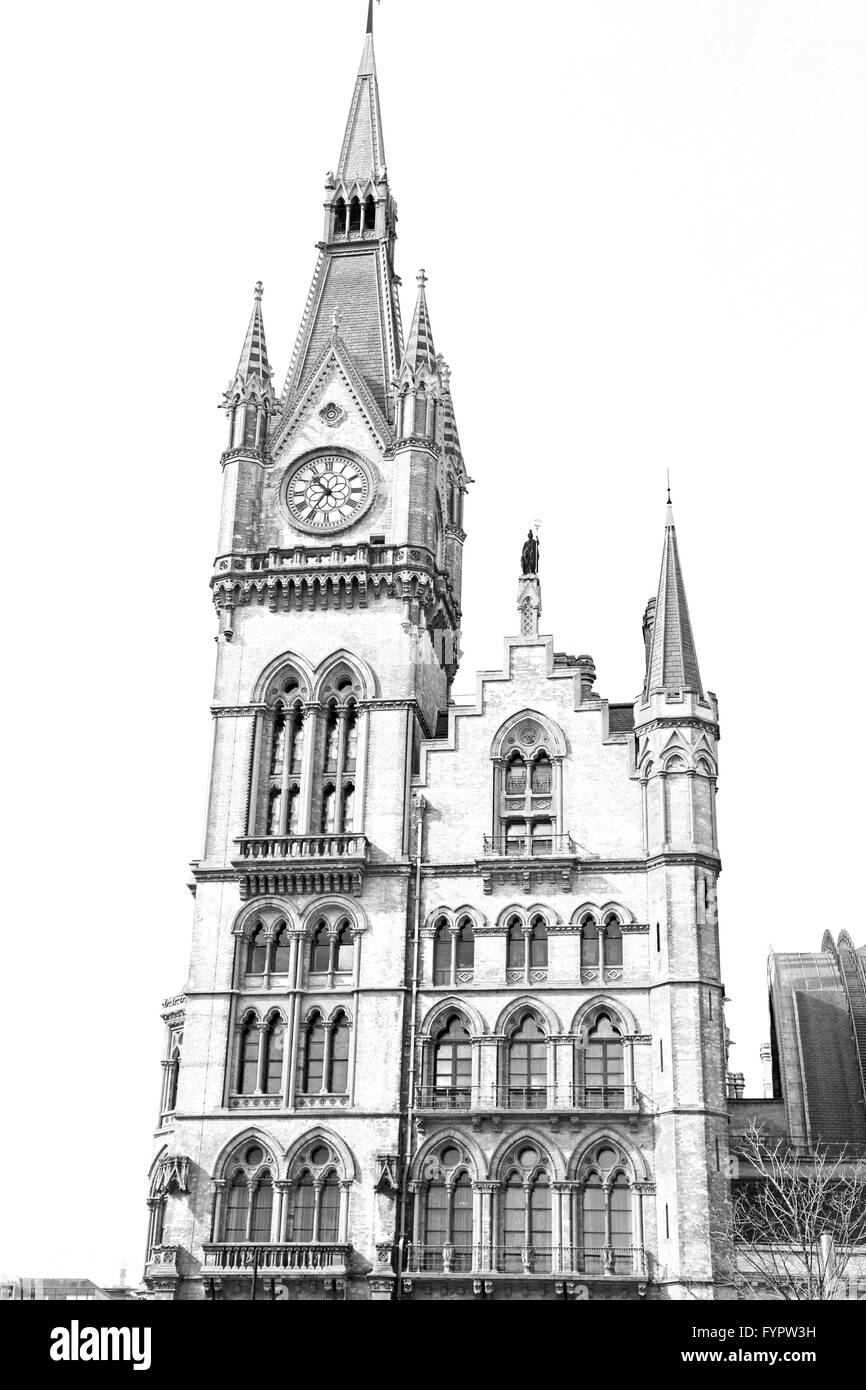 old architecture in london england windows and brick exterior wall ...