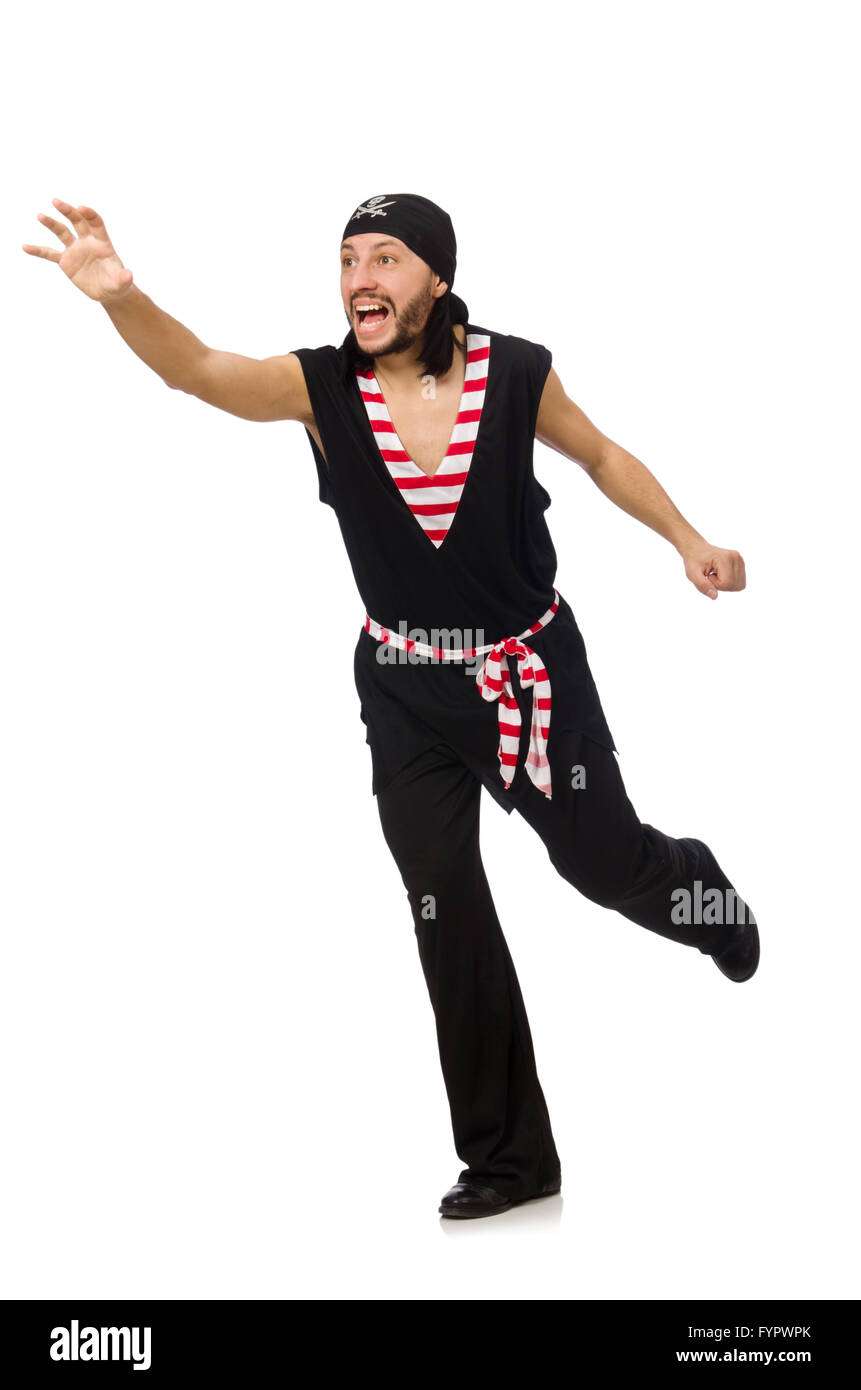 The man pirate isolated on the white background Stock Photo - Alamy